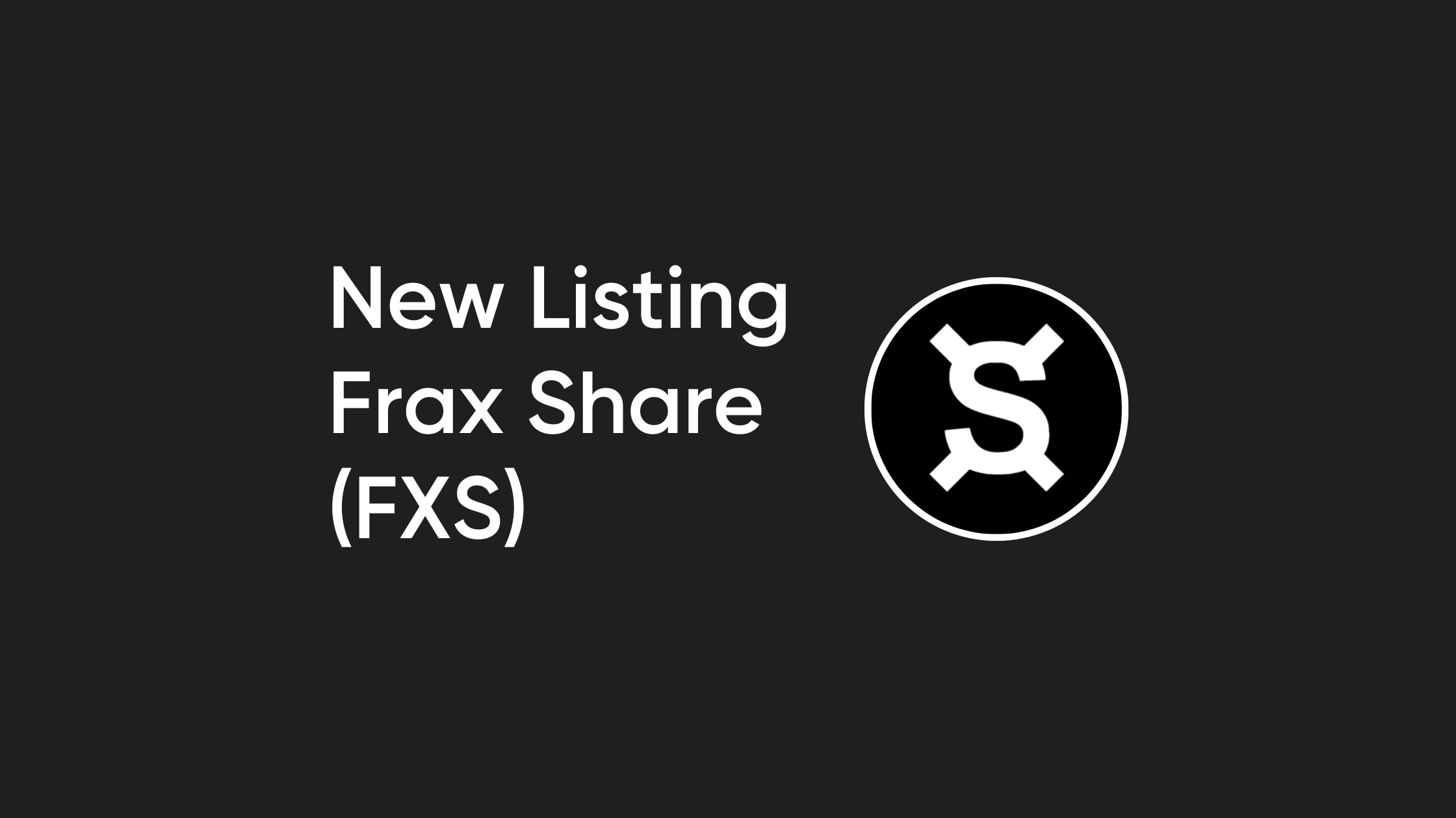 Bitvavo lists Frax Shares | Bitvavo.com
