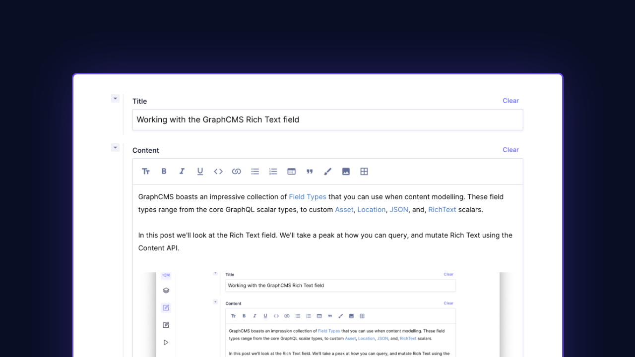 Working with the Hygraph Rich Text Field | Hygraph